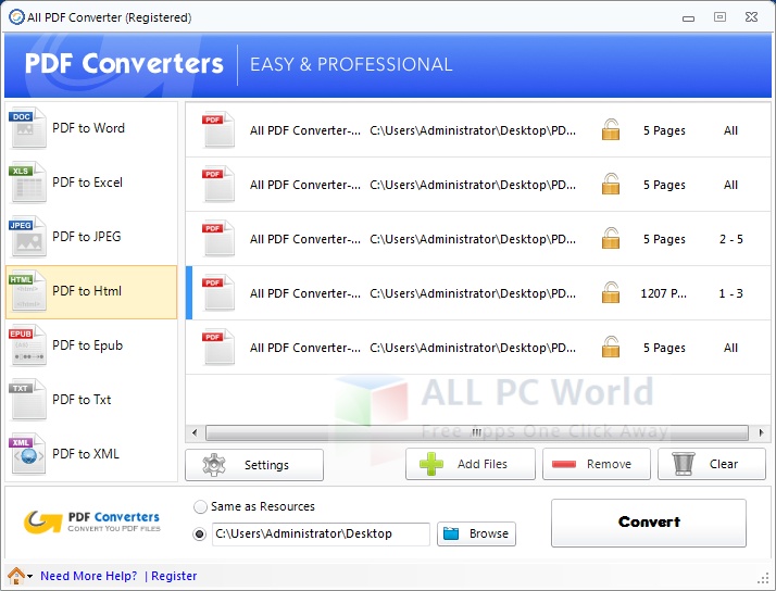 Download All PDF Converter Free ALL PC World