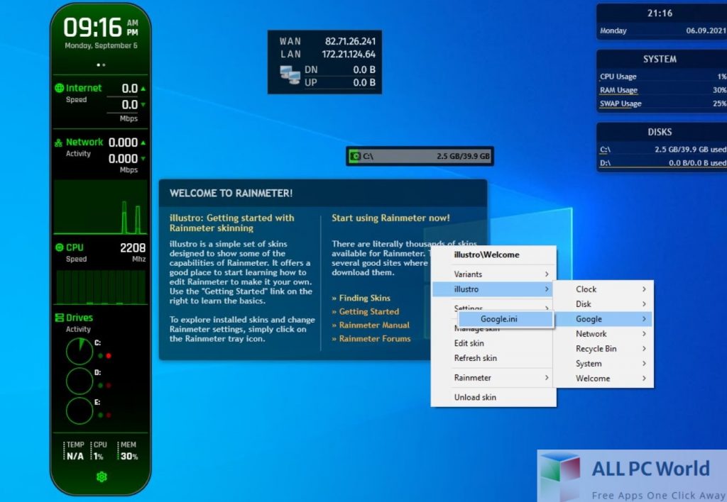 Rainmeter 4 Free Download - ALLPCWorld